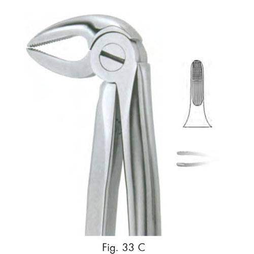 English Pattern Extracting Forceps for Lower Roots - Figure 33C