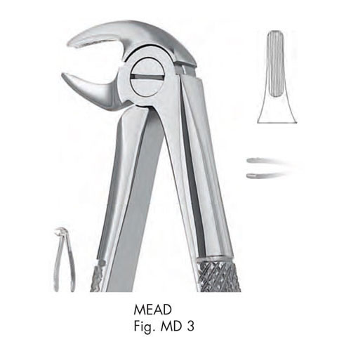 Mead Extracting Forceps for Lower Incisors and Roots - Figure MD 3