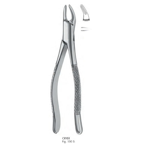 Cryer Extracting Forceps for Children's Teeth - American Pattern - Fig 150S