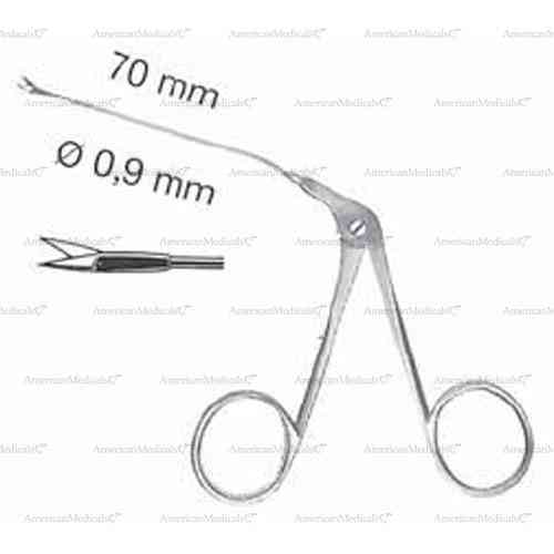 Wullstein Micro-Mini Ear Scissors with Ring Handle Patterns